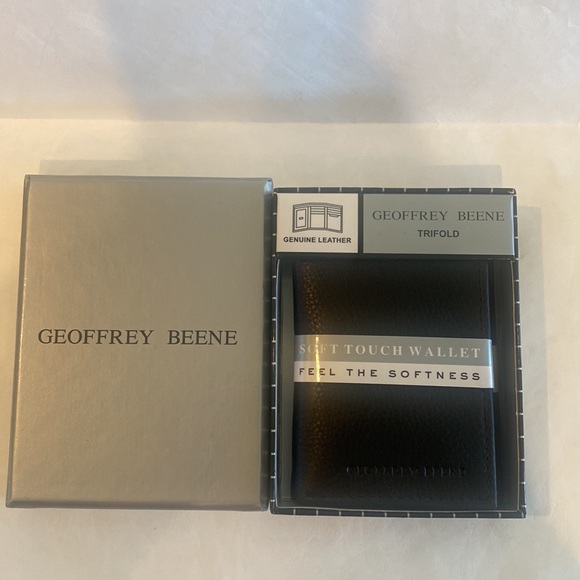 Geoffrey Beene | Bags | Geoffrey Beene Mens Black Soft Touch Trifold ...